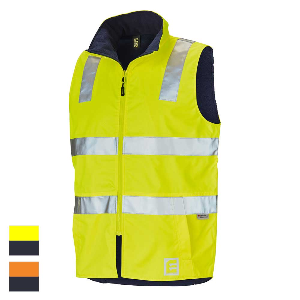 Hi-Vis Day/Night Taped Reversible Vest | Hi Vis